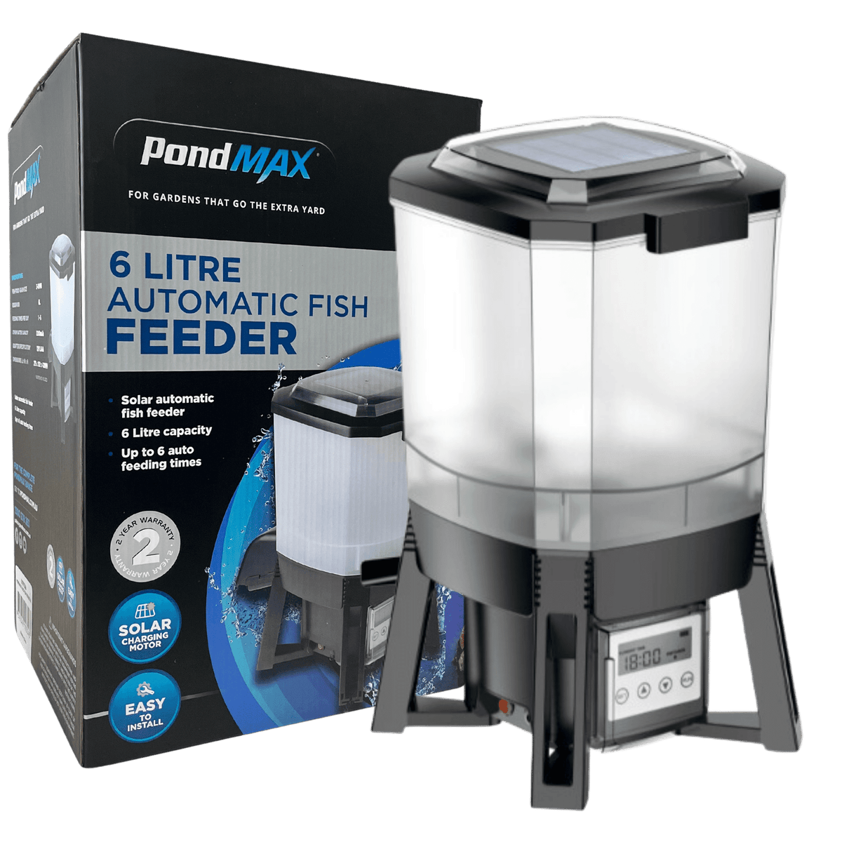 PondMAX Solar Automatic Fish Feeder - AquaticSupplies.com.au — Aquatic ...